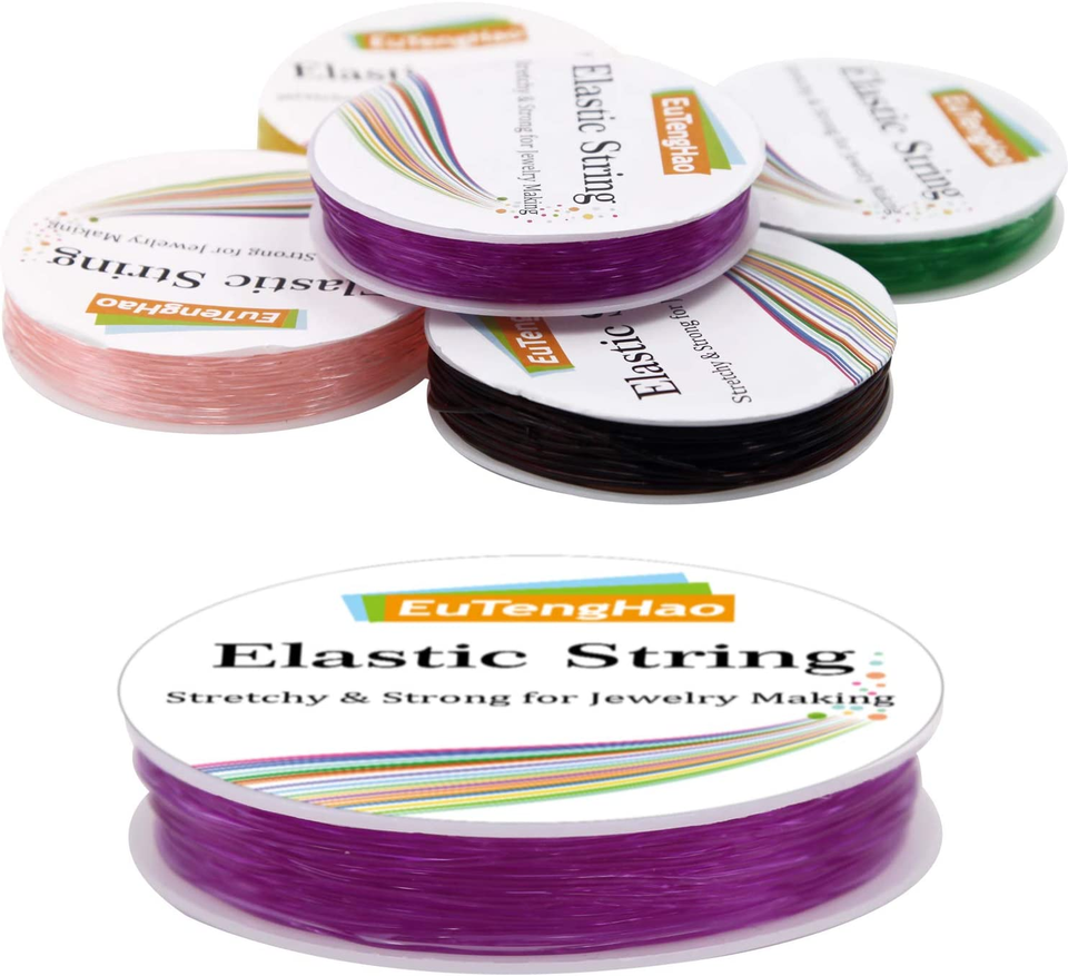10 Packs Crystal String 0.8Mm Elastic String Elastic Cord Stretchy ...