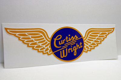 Curtiss Wright Aircraft Co. Vintage Style Airplane Decal, Vinyl Sticker ...