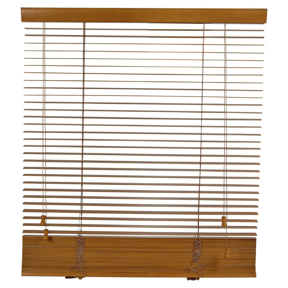 WOODEN VENETIAN BLINDS REAL WOOD SLATS HORIZONTAL WINDOW SHADES ALL ...