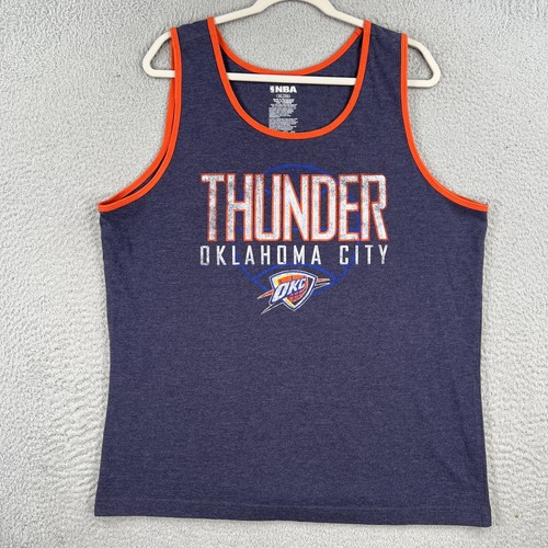 Oklahoma City Thunder Tank Top Shirt MENS XL Navy Blue NBA Cotton ...