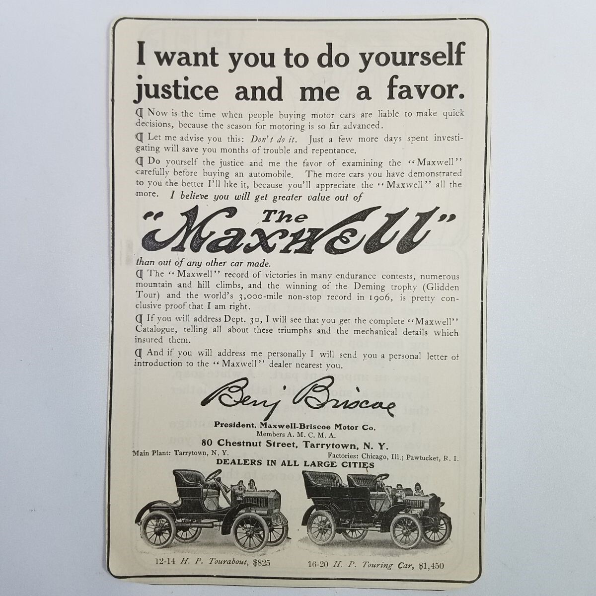 Maxwell Auto Mobile 1907