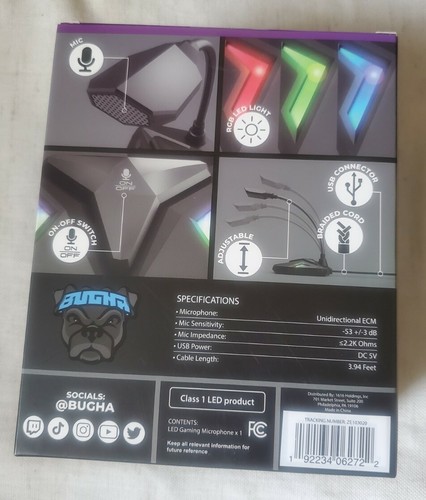 Bugha Bundle 6 pcs LED Gamers Set - Headset & Stand Mouse Mic Keyboard ...