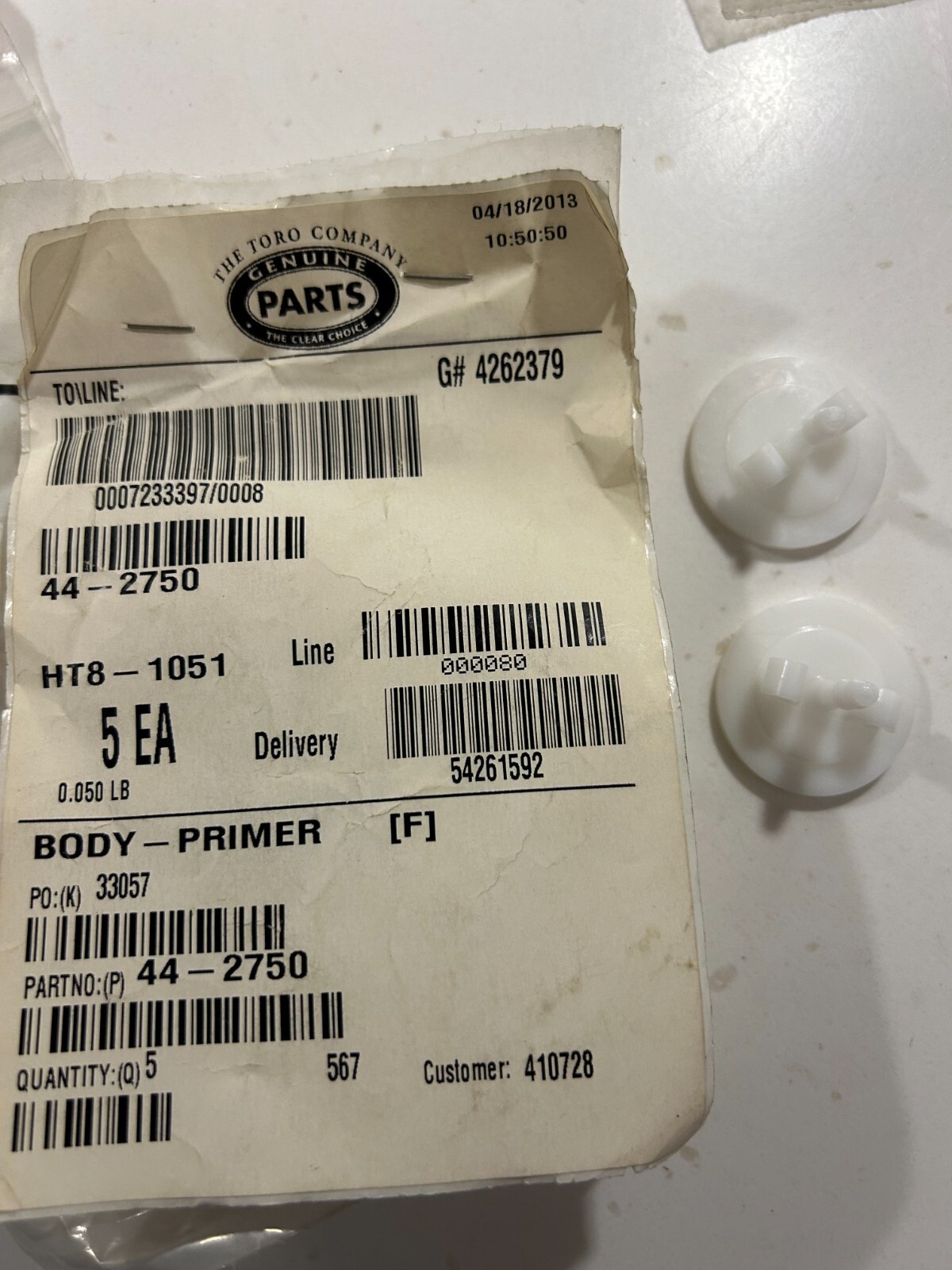 New 2-pack lot genuine OEM Toro Lawn Boy 44-2750 Primer Body | eBay