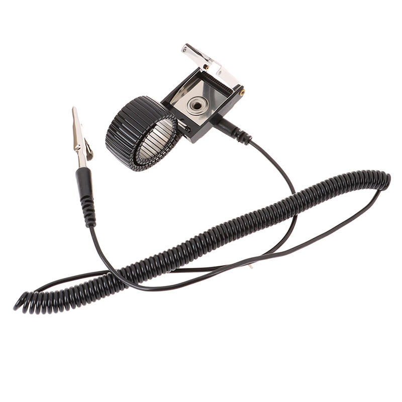 Anti static work wrist strap ESD adjustable discharge belt ground metal ...