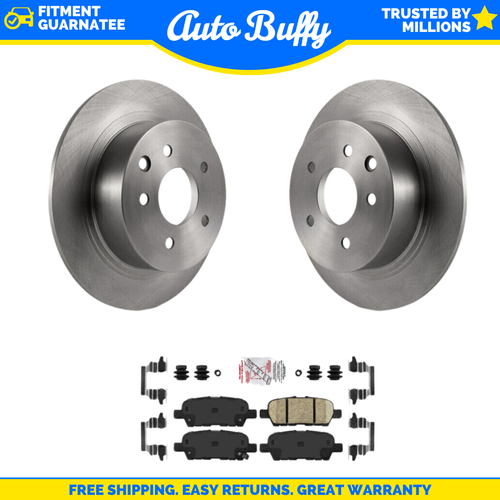 Rear Disc Brake Rotors & Integrally Molded Pad Kit For Nissan Altima ...