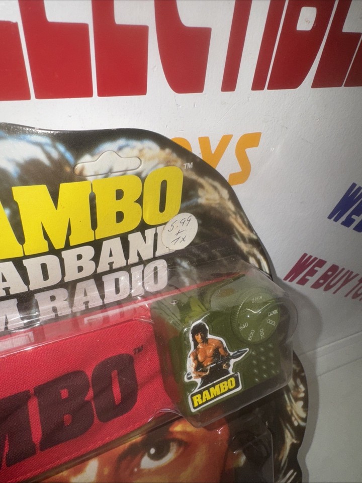 ARCO 1985 RAMBO SURVIVOR STALLONE JOHN RAMBO HEADBAND AM RADIO RARE NEW ...