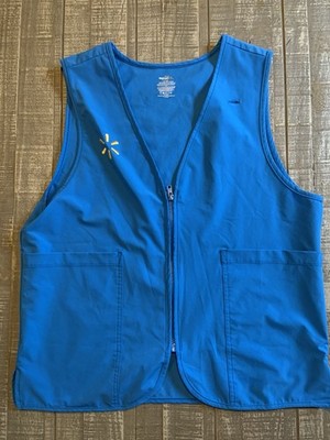 Walmart Employee Vest Womens Size Medium Blue Uniform Manager Associate ...
