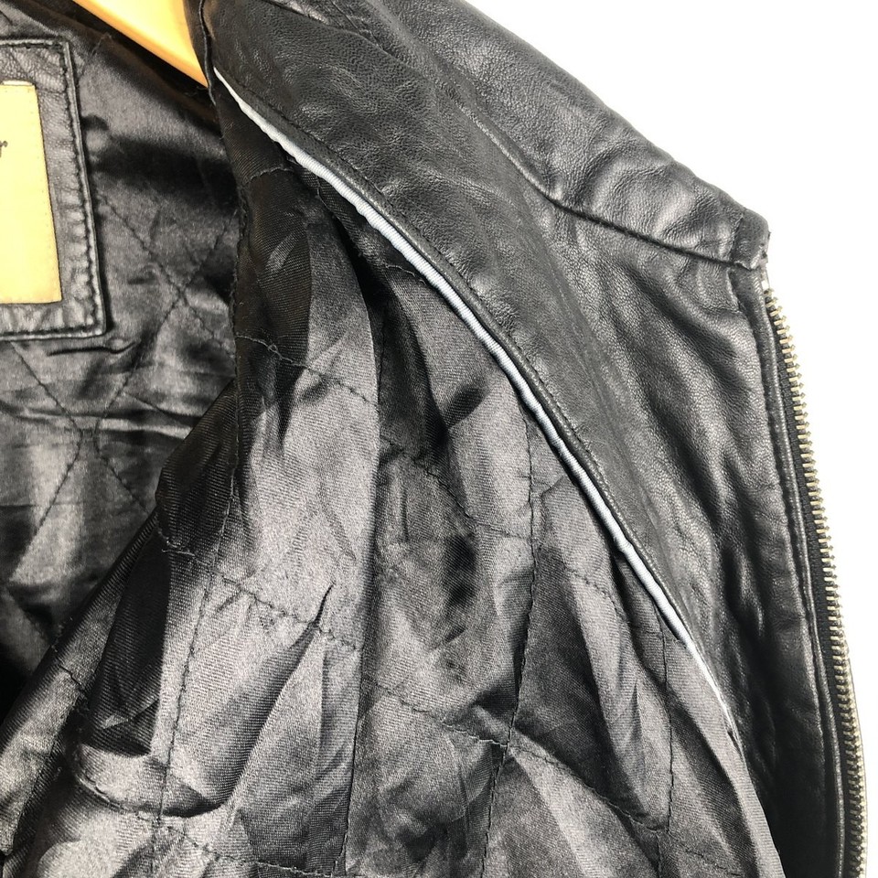 Boston Harbor swing top type padded leather blouson men's L equivalent ...