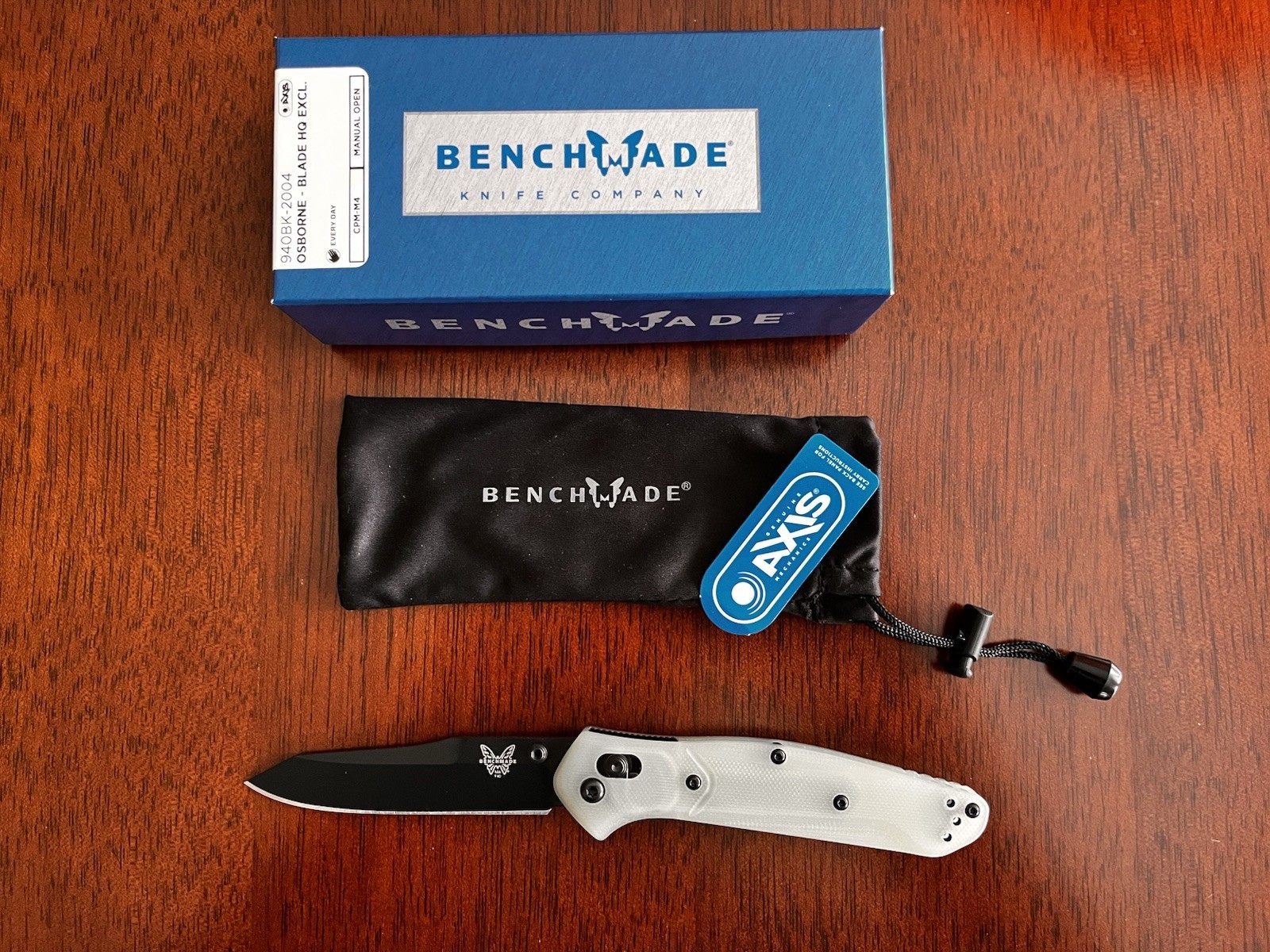 Benchmade Osborne 940BK-2004 Natural Jade G10 M4 DLC Blade HQ Exclusive ...