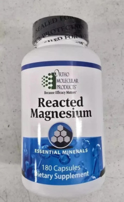 Ortho Molecular Reacted Magnesium 180 Caps, Exp 2027 Brand New, FREE ...