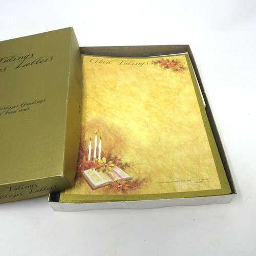 Vintage Stationary Sunshine Line Glad Tiding Christmas Paper/envelopes ...