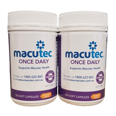 2 x 120 Capsules Macutec Once Daily Protection for your eyes For Macula ...