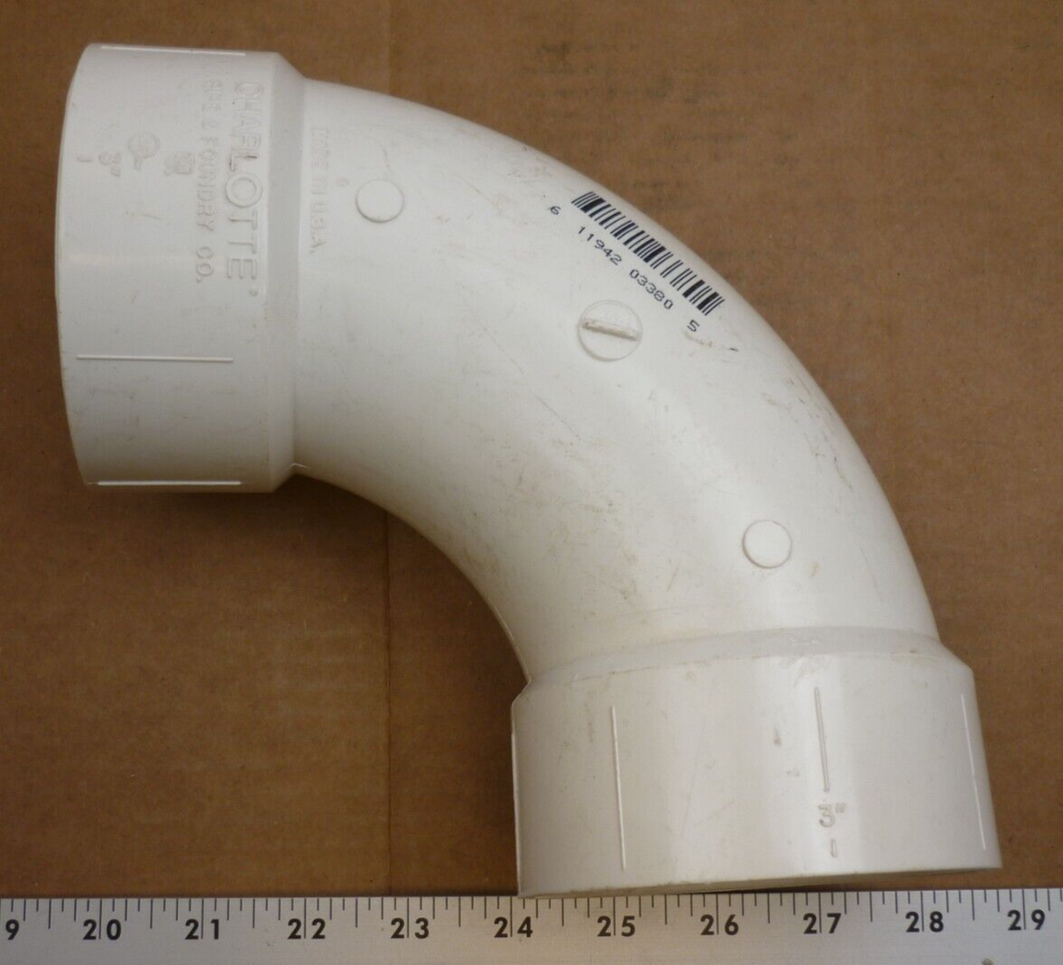 Charlotte Pipe 3-in PVC DWV Long Sweep 1/4 Bend | eBay