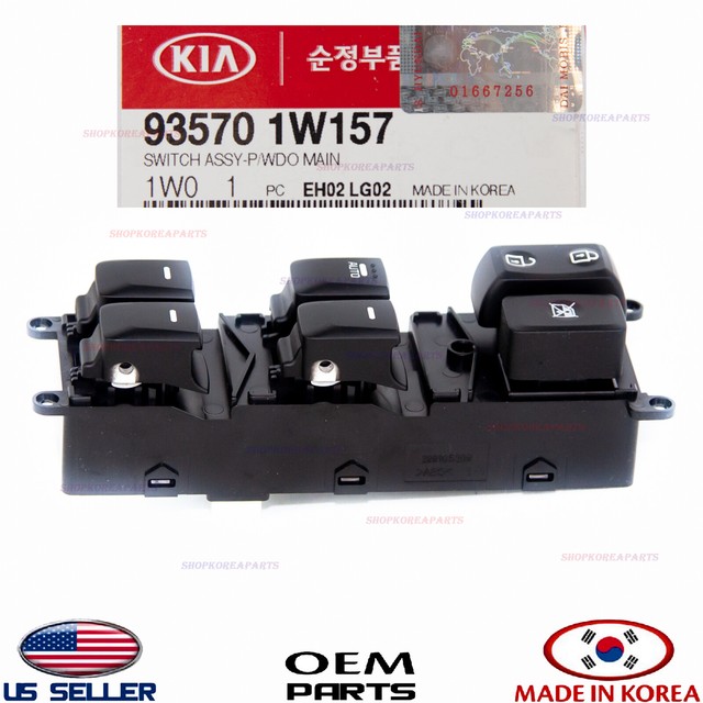 Front Driver Door Window Main Switch 935701W157 Fits Kia Rio 2012-2017 ...