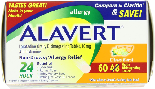 Alavert 24 Hour Citrus Burst Allergy Treatment Tablet - 60 Count for ...