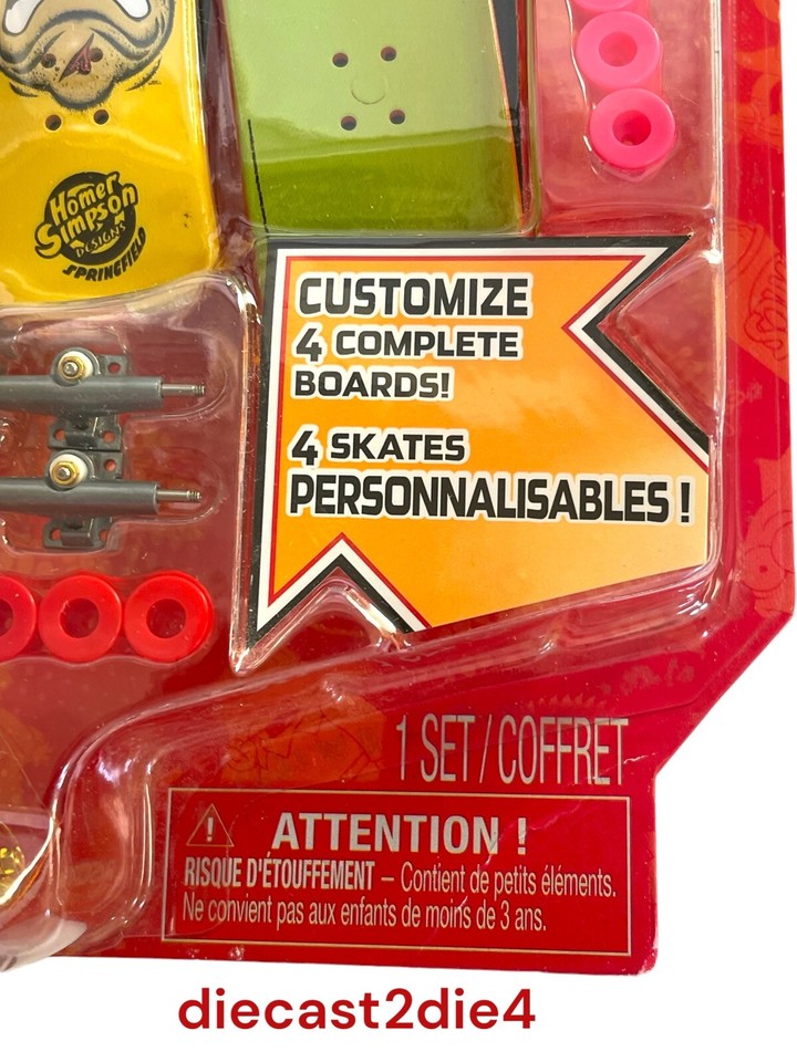 New/Sealed Tech Deck THE SIMPSONS BOARD SHOP Homer Bart Krusty Rare Set ...