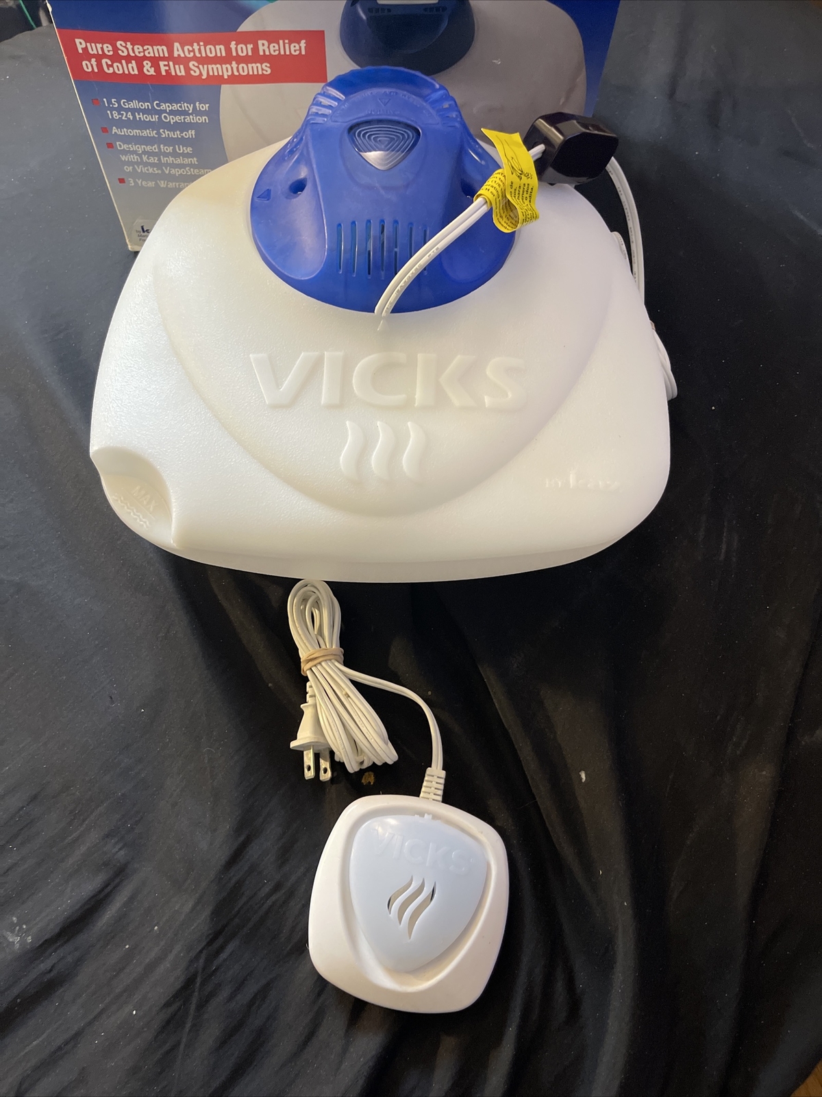 Vicks 1.5 Gallon Vaporizer W/ Night Light Auto-Shut Off & Table Top ...