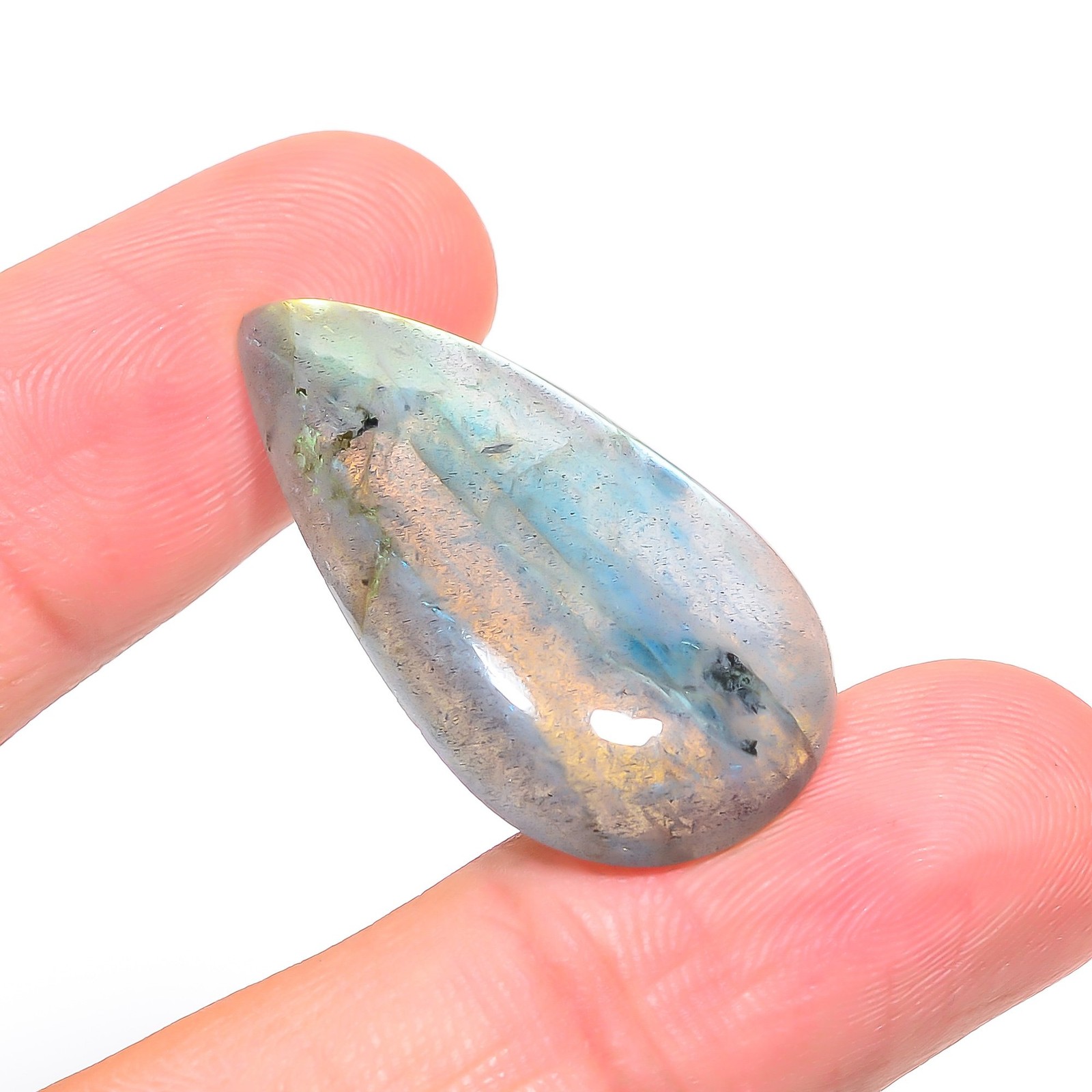 Labradorite 1.9x3.6mm Natural Cabochon Fine Loose Gemstone 30.5Cts ...
