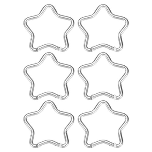 Star Shaped Snap Clip [6 Pack] - Keychain Clip [Silver] | eBay Australia