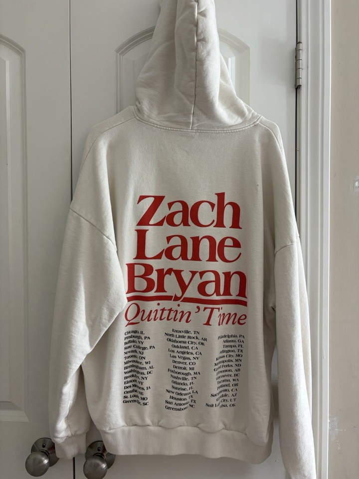 Zach Lane Bryan Quittin Time Tour Hoodie, Official Tour Merch 2024. | eBay