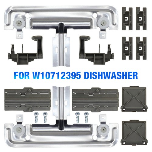 W10712395 Dishwasher Upper Rack Adjuster Metal Kit Replace W10350375 ...