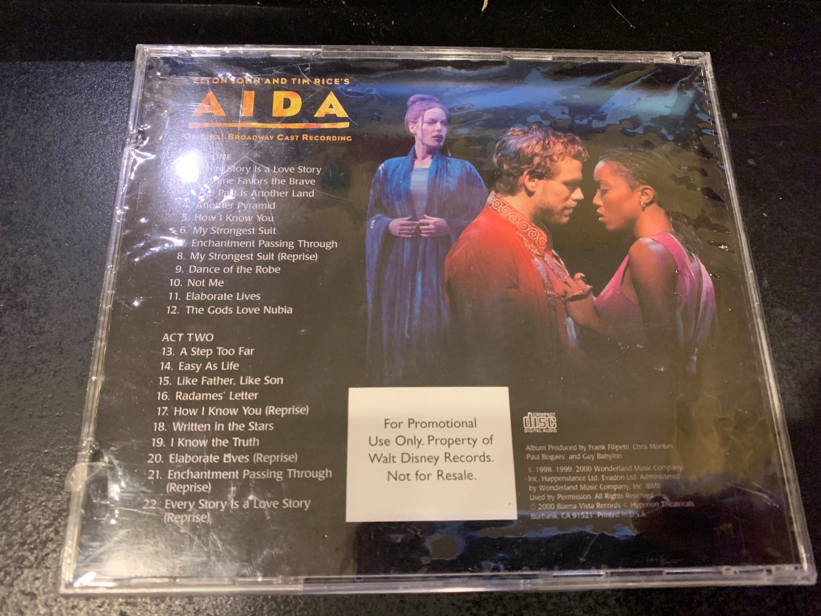 PROMO CD Elton John Tim Rice "Aida Original Cast" **BRAND NEW** DISNEY ...