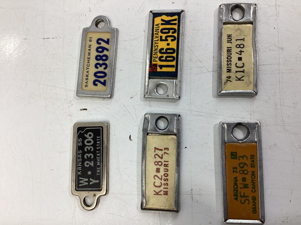 Vintage DAV Mini License Plate Keychains, Variety, Lot of 6 | eBay