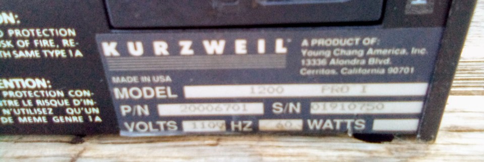 KURZWEIL 1200 PRO 1 RACK SYNTH | eBay