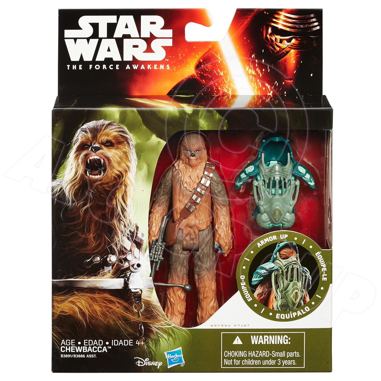 Chewbacca Armour up Action Figure Bowcaster Star Wars The Force Awakens ...