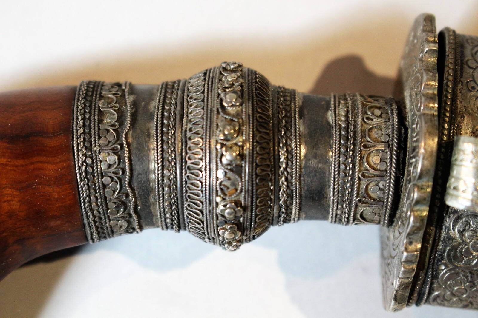 Antique Philippine Silver Mounted Moro Islamic Gunong Punal Dagger c ...