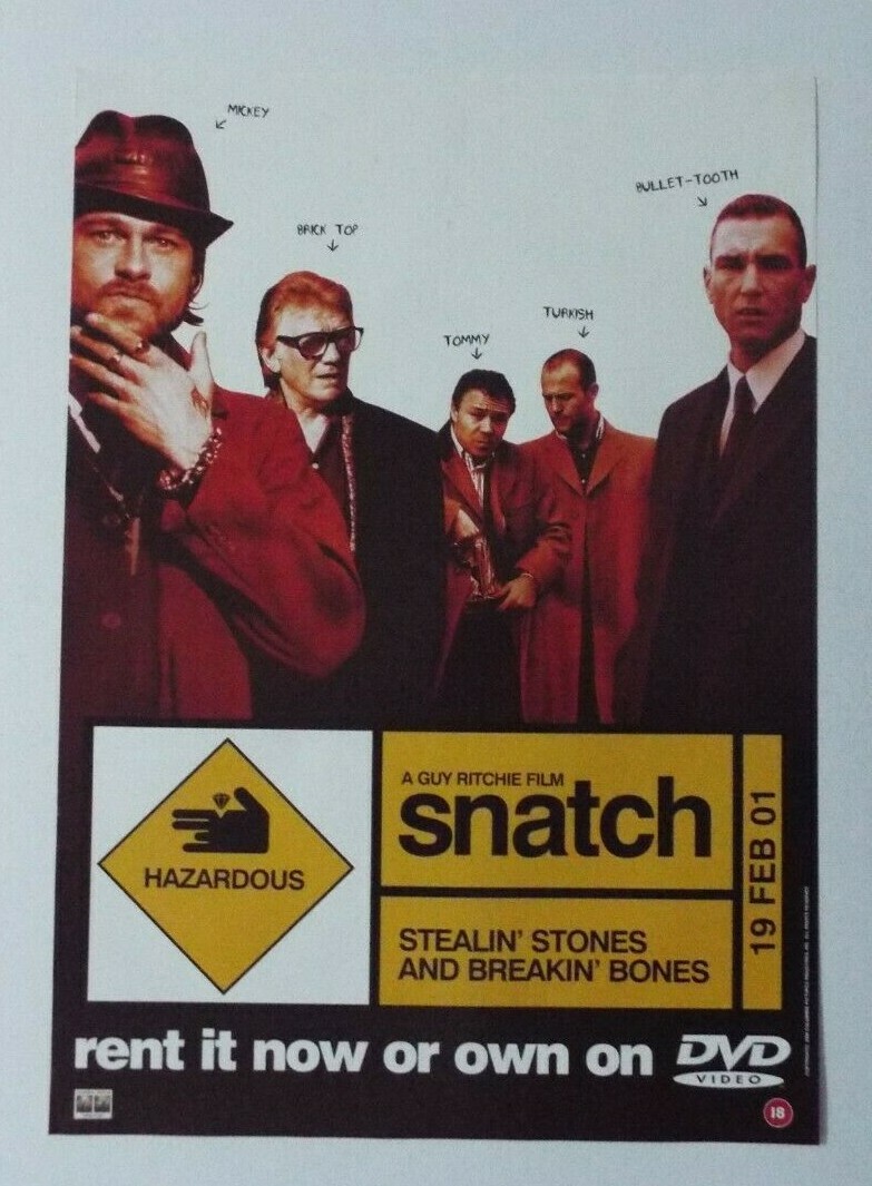 Snatch Promo DVD / Video Shop Original Movie Poster | eBay