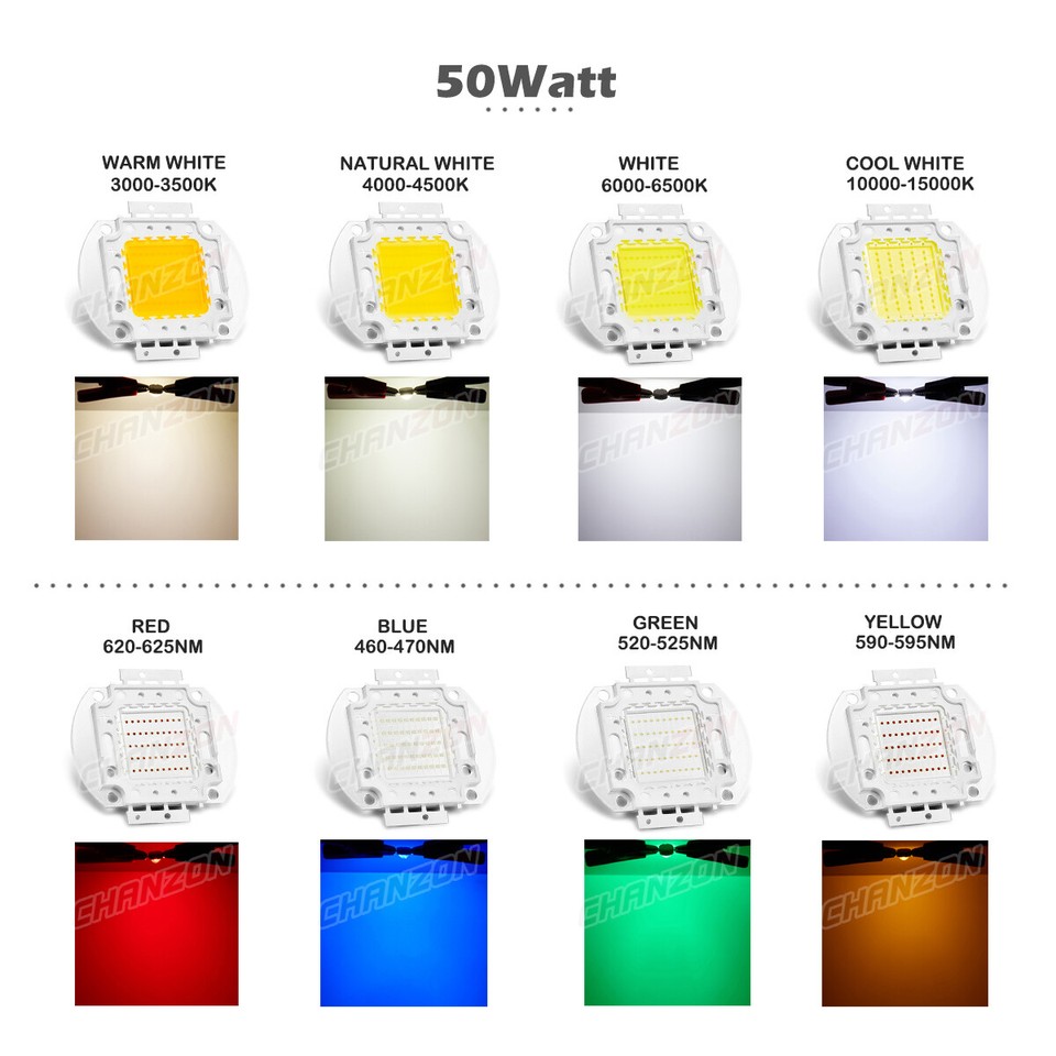 1W 3W 5W 10W 20W 30W 50W 100W High Power Led Chip Cob Light Beads ...