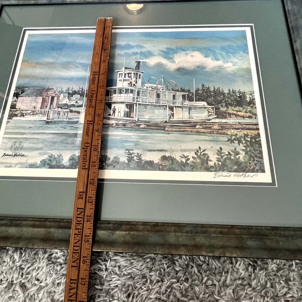 Signed Bernie Webber Black Prince Water Color Framed 20"x25" Print 12 ...