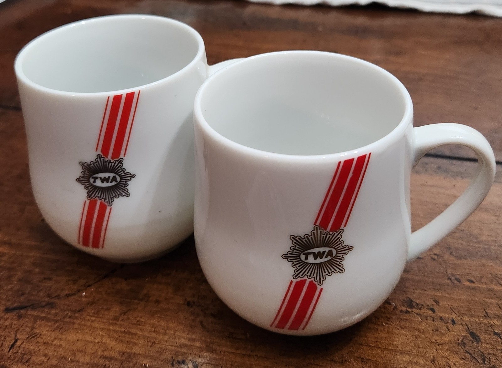 Lot of 2 Vintage TWA Airlines First Class Espresso Cups ABCO 44-1695 | eBay