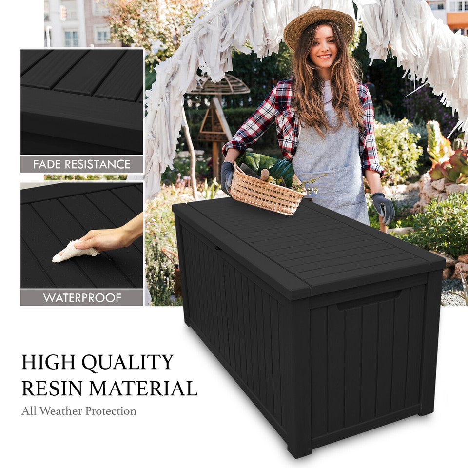 180 Gallon Deck Box Storage Outdoor Garden Patio Chest Organizer ...