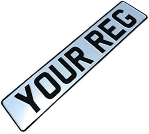 Metal Pressed Number Plates REFLECTIVE x2 Aluminium Embossed Plates car ...