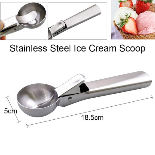 180mm Mash Fruit Food Kitchen Stainless Steel Ice Cream Scoop Spoon ...