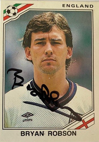 BRYAN ROBSON - PANINI 1986 WORLD CUP SIGNED ORIGINAL STICKER | eBay UK