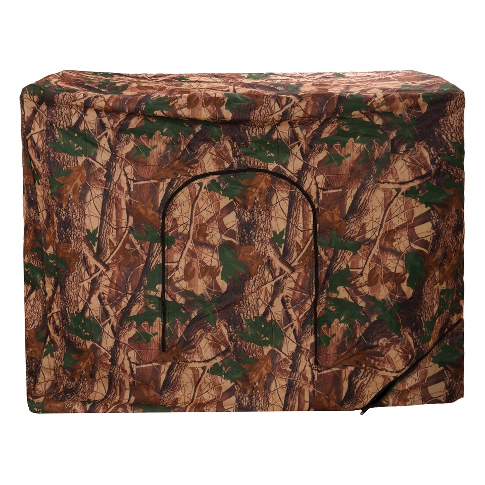 2 Person Camouflage Black Steel+Cloth 7' Tall Quad Pod Hunting Blind ...