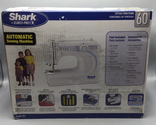 Shark By Euro Pro X Sewing Machine Model 384, New In Box, 60 Stitch ...