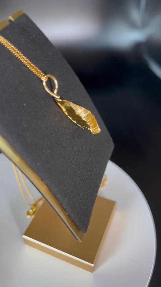 Handmade 925 Silver Gold The Zeriah Leaf Artisan Necklace S12 | eBay