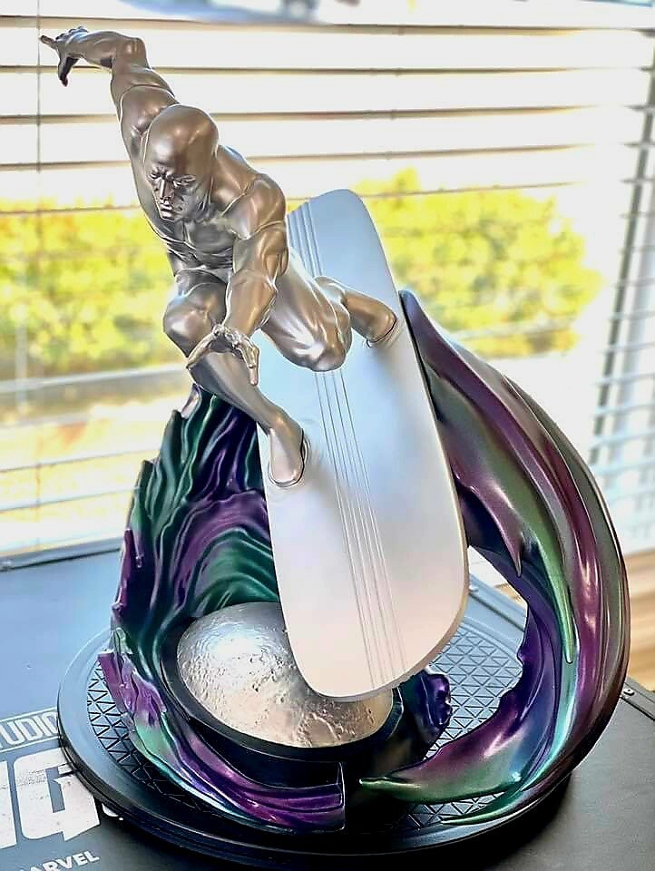 Custom Marvel 1/4 Silver Surfer Figure Statue Only 30 Made Caleb Nefzen ...