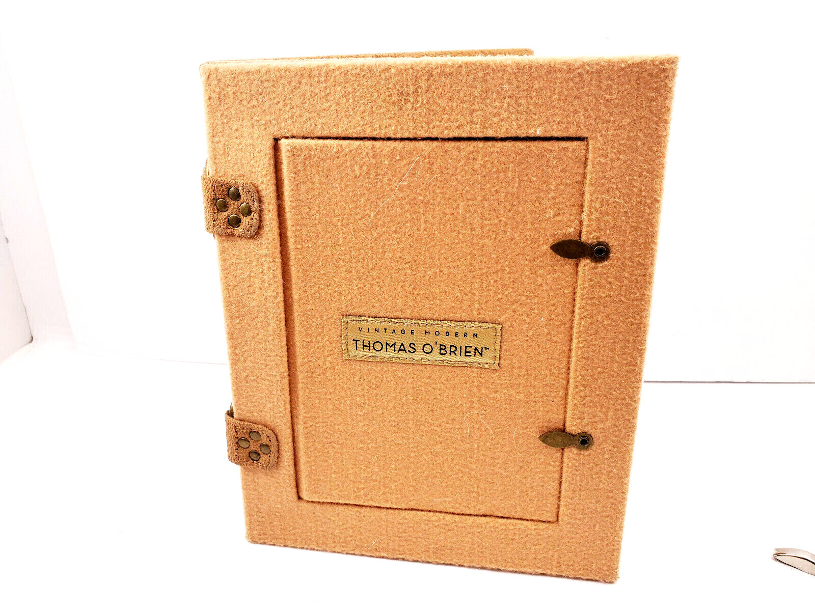 Vintage Modern Thomas O'brien Suede Studded Bifold Picture Frame | eBay