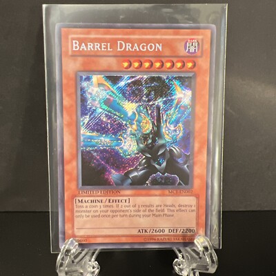 Barrel Dragon Secret Rare Holo MC1-EN002 Limited Edition LP Yugioh Card ...