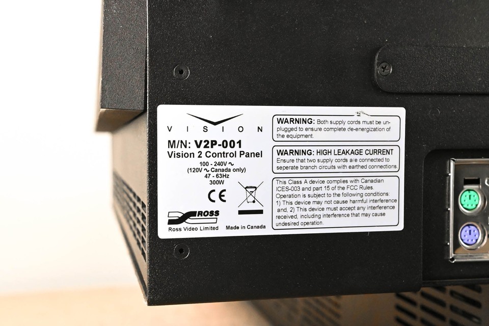 Ross Vision QMD 2 M/E Video Switcher with Vision 2 Panel and ...