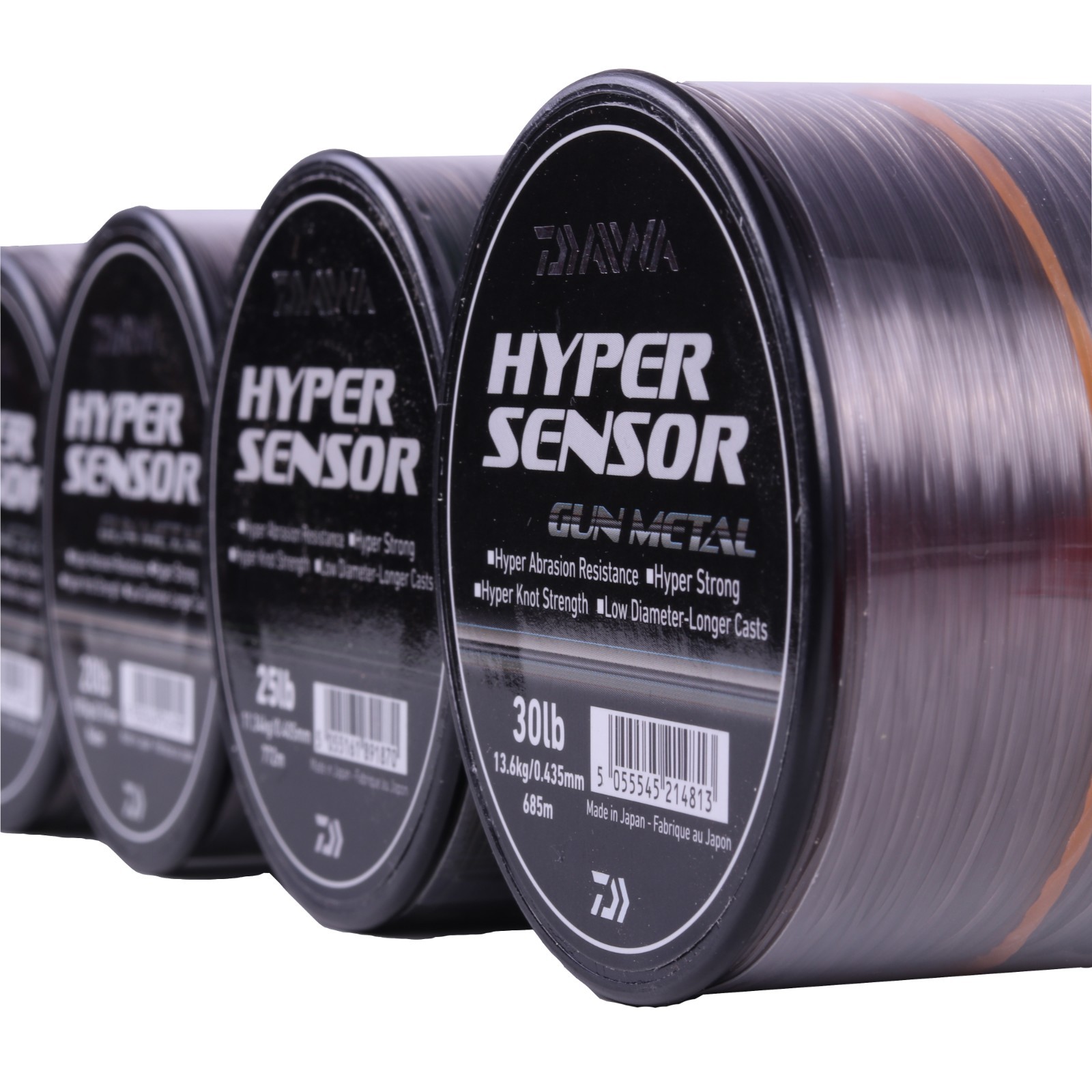 Daiwa Hyper Sensor Gun Metal Bulk Spool Monofilament Fishing Line *All ...