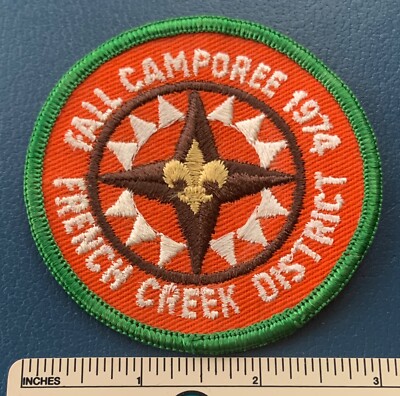 Vintage 1974 FRENCH CREEK DISTRICT Boy Scout Fall Camporee PATCH BSA DP ...