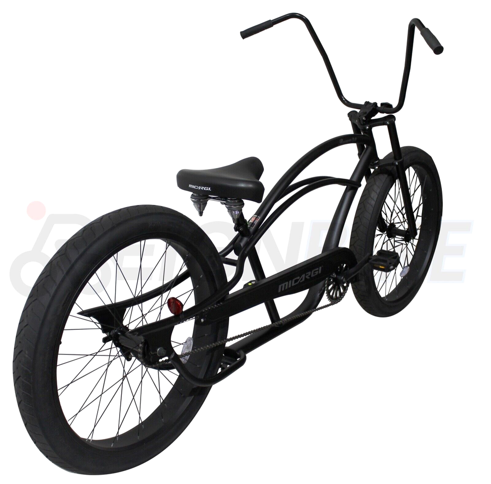 29" Fat Tire Lowrider Beach Cruiser Bicycle High Handlebar Chopper ...