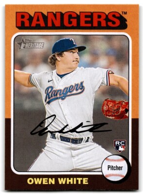 2024 Topps Heritage Owen White RC Texas Rangers #168 | eBay