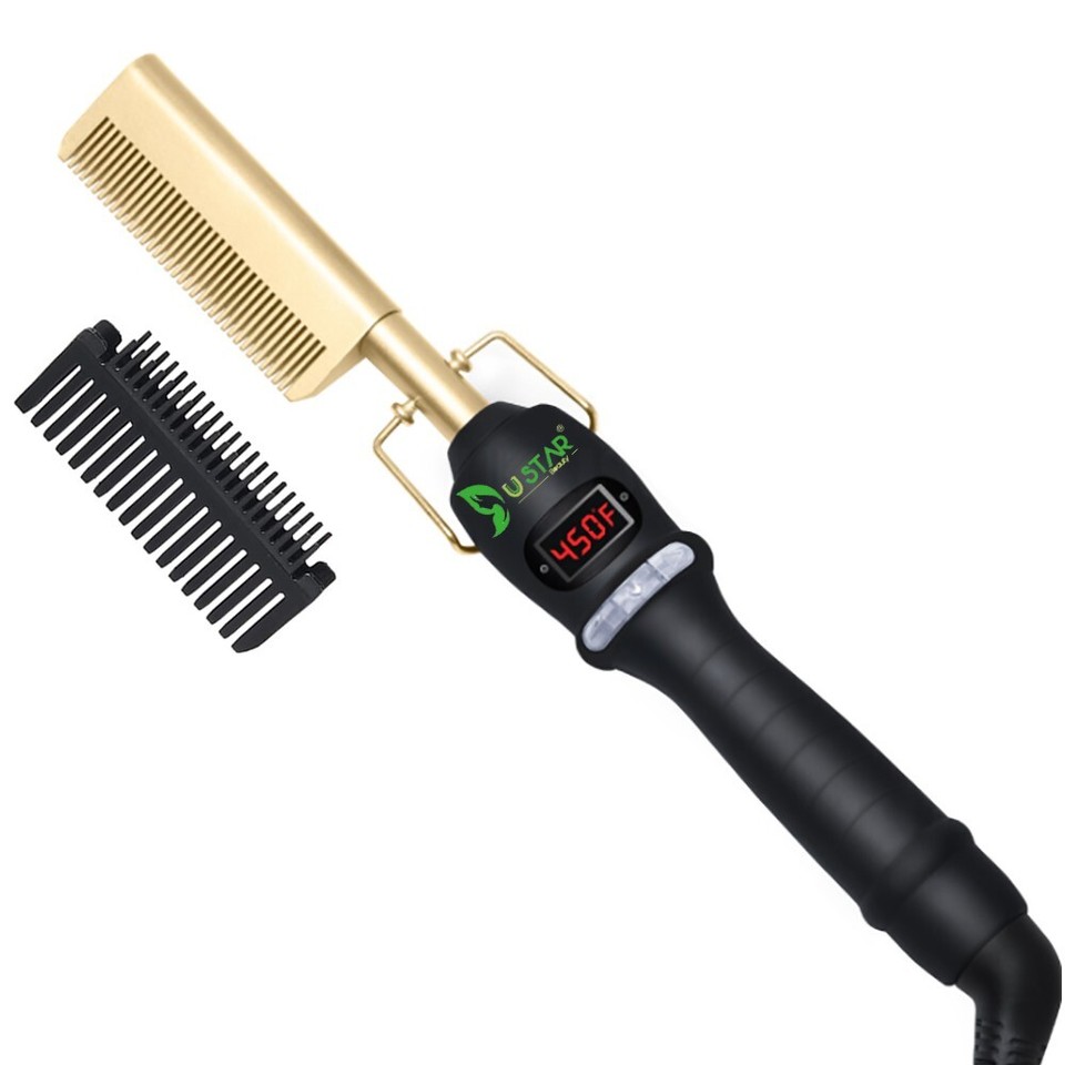 Digital Display Pressing Hot Comb - Ustar Electric Straightening hot ...